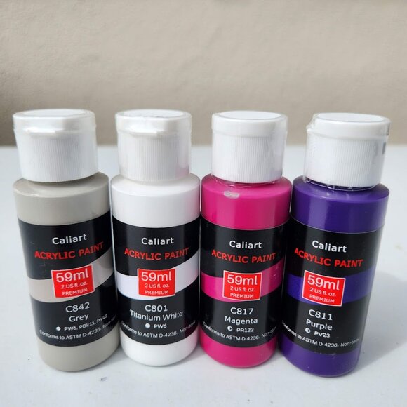 Caliart | Office | New 4 Caliart Acrylic Paint Set Pink Purple Colors ...